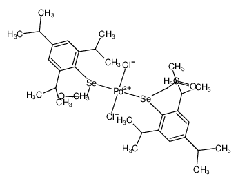 trans-PdCl2(Se(((CH3)2CH)3C6H2)(CH2COCH3))2 1233225-17-6 wiki